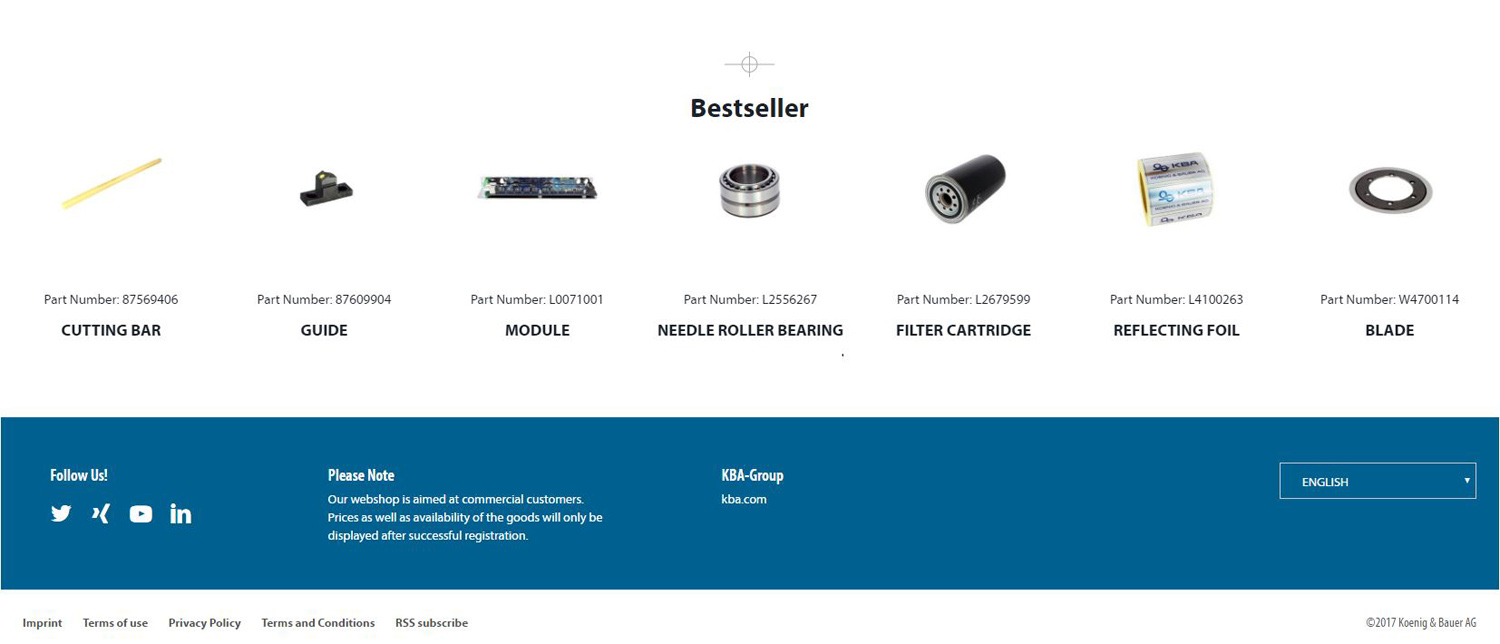 New KBA Webshop in the Anniversary Year | Koenig & Bauer Banknote Solutions